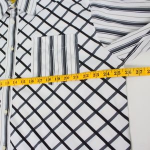 P.J. Mark | Shirts | Pj Mark Diamond Checkered French Cuff Dress Shirt ...